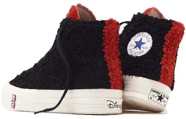 CONVERSE Kith X Disney X Chuck 70 Fleece High Top Sneakers - Black