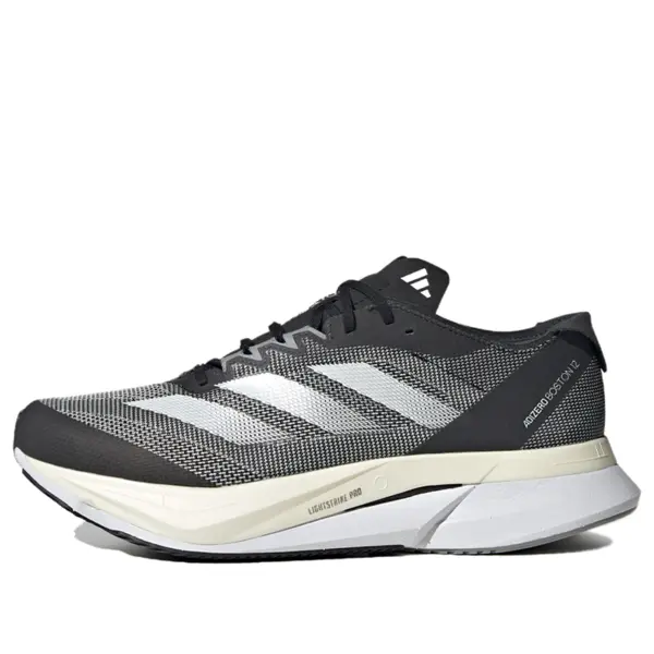 Adidas Adizero Boston 12 Wide Athletic Shoes - Core Black/cloud White/carbon
