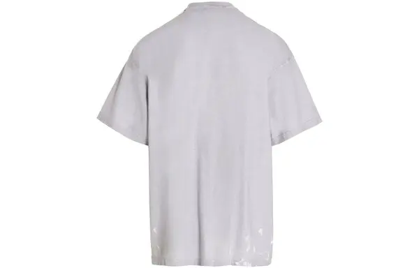 Balenciaga Metallica Short Sleeve T-shirt Oversized Fit 'white Orange - White/orange