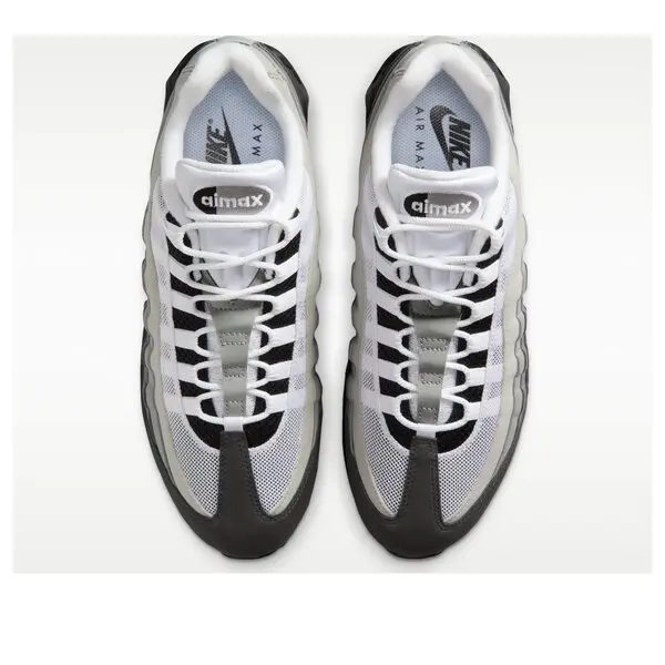Nike Max 95 Og Big Bubble 'granite' Sneakers - Black/medium Ash/dark Pewter