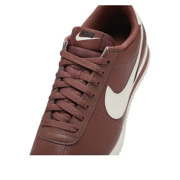Nike Cortez Leather Low Top Sneakers - Red Sepia/black/sail