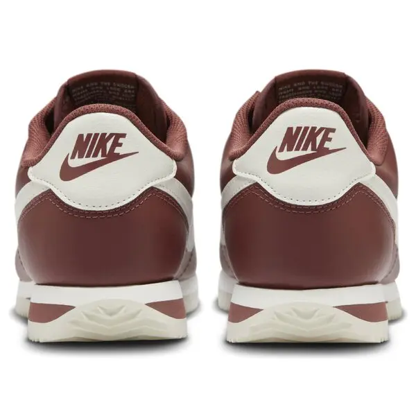 Nike Cortez Leather Low Top Sneakers - Red Sepia/black/sail