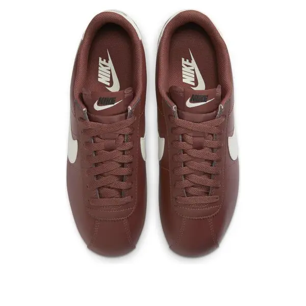 Nike Cortez Leather Low Top Sneakers - Red Sepia/black/sail