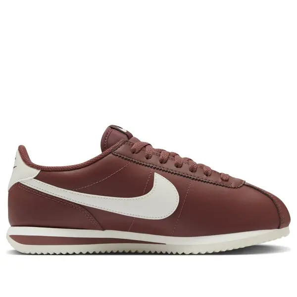 Nike Cortez Leather Low Top Sneakers - Red Sepia/black/sail