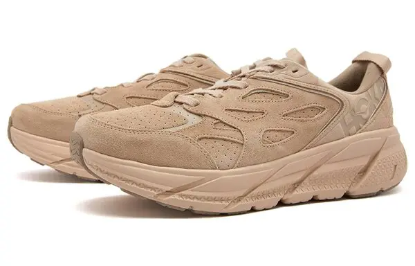 Hoka One One Clifton L Suede Sneakers - Shifting Sand/dune