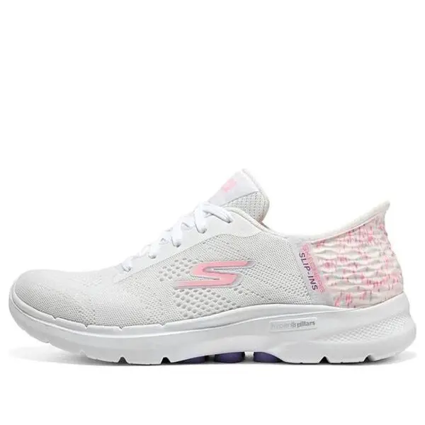 Sketchers Go Walk Low Top Sneakers - White/pink