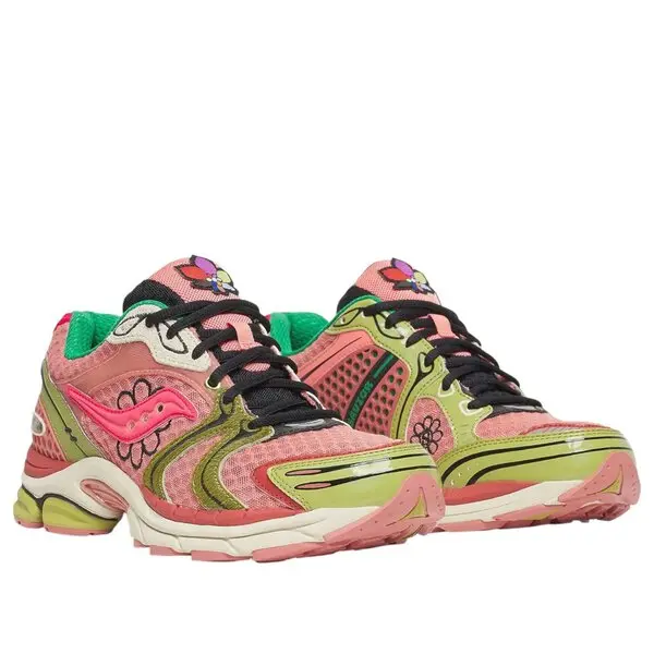 Saucony X Jaetips Progrid Triumph Sneakers - Pink/yellow/multi-color