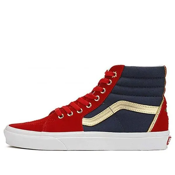 VANS X Marvel Sk8-hi Captain Marvel High Top Sneakers - Red