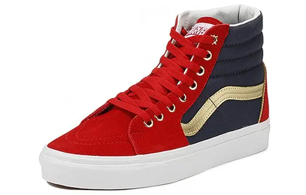 VANS X Marvel Sk8-hi Captain Marvel High Top Sneakers - Red