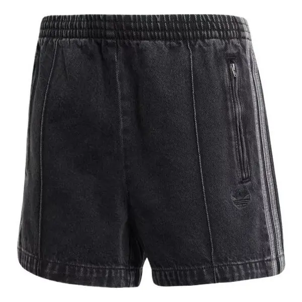 Adidas Adicolor Denim Firebird Shorts - Black