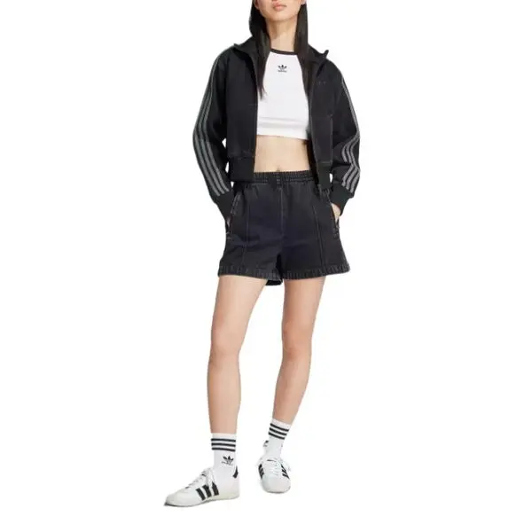 Adidas Adicolor Denim Firebird Shorts - Black