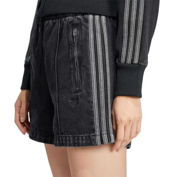 Adidas Adicolor Denim Firebird Shorts - Black