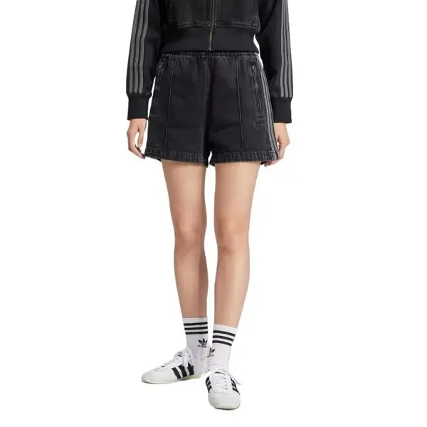 Adidas Adicolor Denim Firebird Shorts - Black