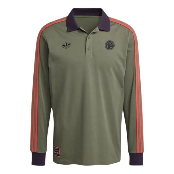 Adidas Fc Bayern Terrace Icon Long Sleeve Polo Shirt - Base Green