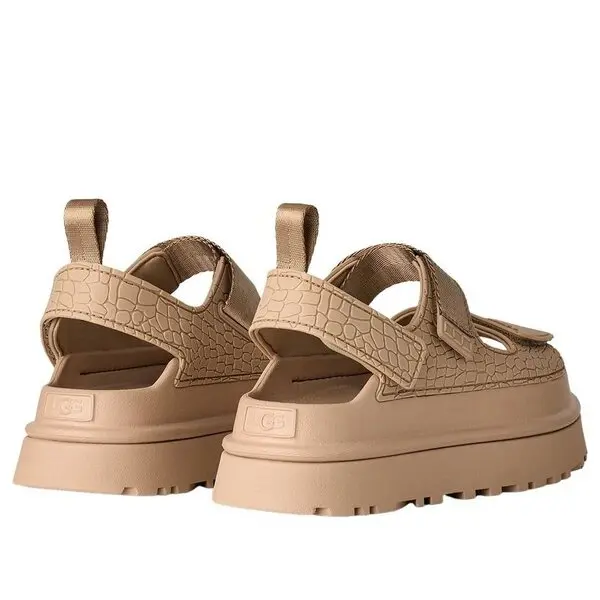 UGG Goldenglow Embossed Sandals - Mustard Seed