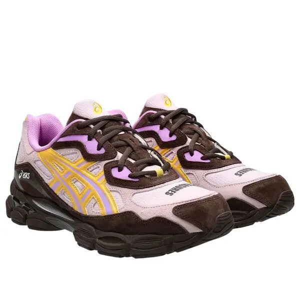 Asics X Pleasures Gel-nyc Sneakers - Pink/yellow/brown