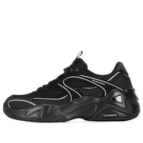 Sketchers Dlites Hyper Burst Athletic Shoes - Black/silver'