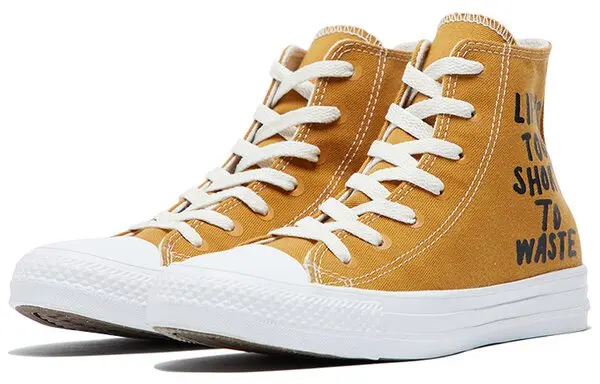 CONVERSE Chuck Taylor All Star "life's Too Short To Waste" High Top Sneakers - Yellow