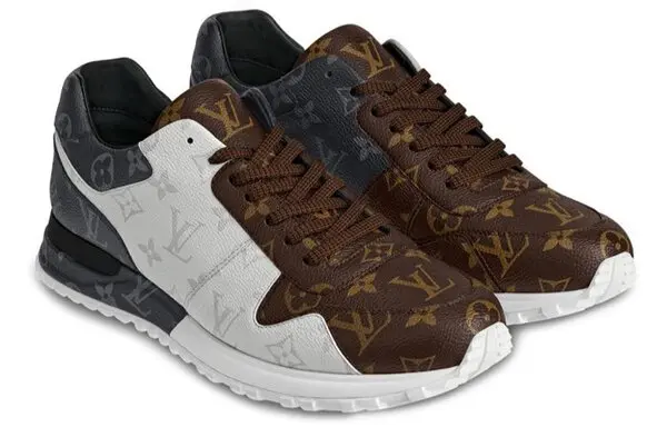 LOUIS VUITTON Run Away Sneakers - White/brown/black