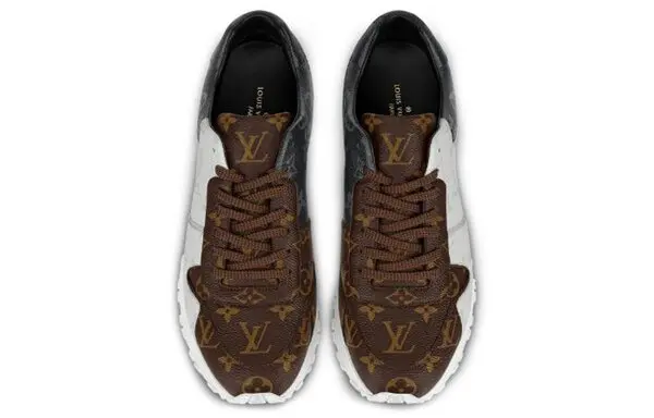 LOUIS VUITTON Run Away Sneakers - White/brown/black