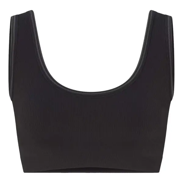 Nike X Skims Ribbed Seamless Scoop Bra - Obsidian