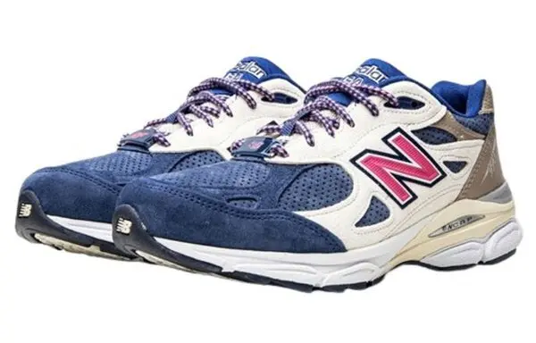 NEW BALANCE Kith X 990v3 "daytona" Made In Usa - White/blue/pink