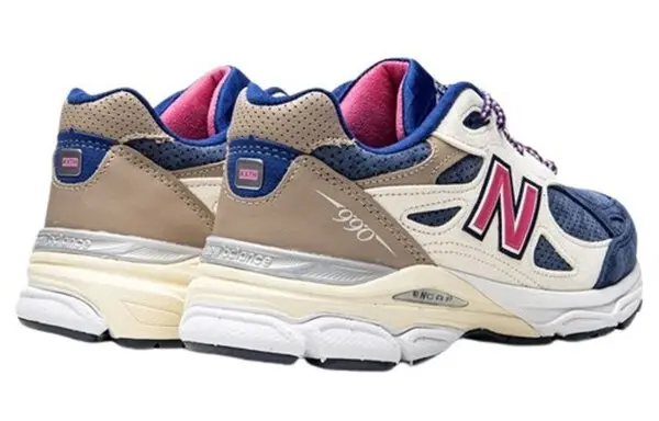 NEW BALANCE Kith X 990v3 "daytona" Made In Usa - White/blue/pink