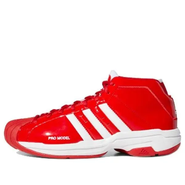 Adidas Pro Model 2g High Top Sneakers - Red/white
