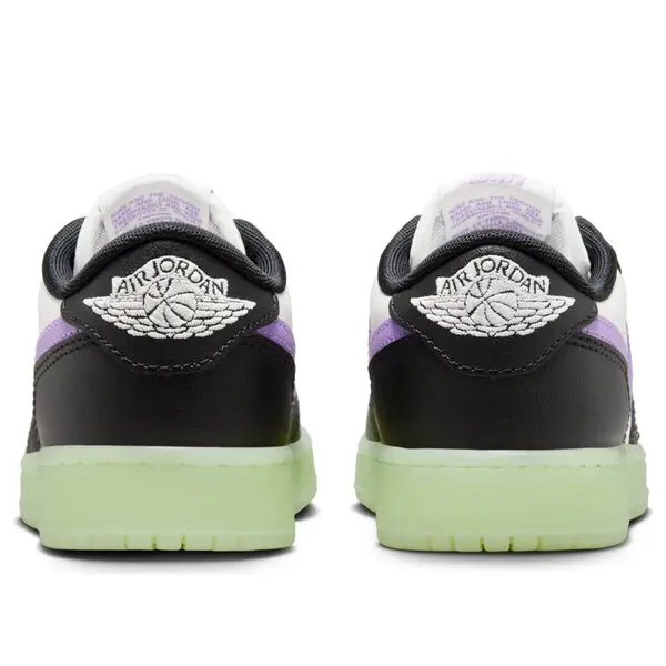 JORDAN 1 Low Retro Sneakers - Black/black Raspberry/volt Tint