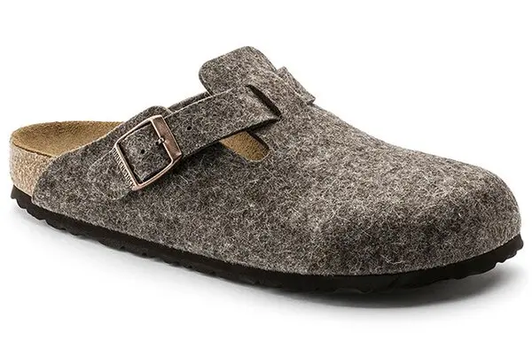 BIRKENSTOCK Boston Wool Felt Clogs - Brown