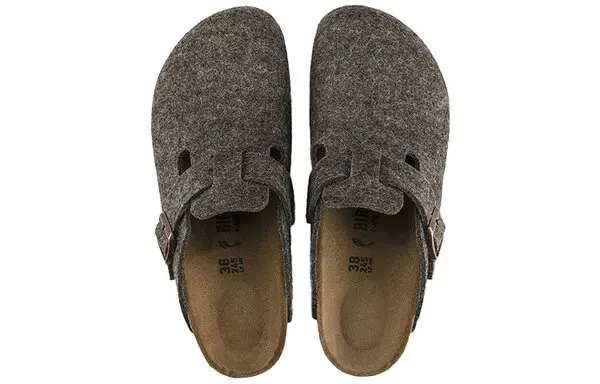BIRKENSTOCK Boston Wool Felt Clogs - Brown