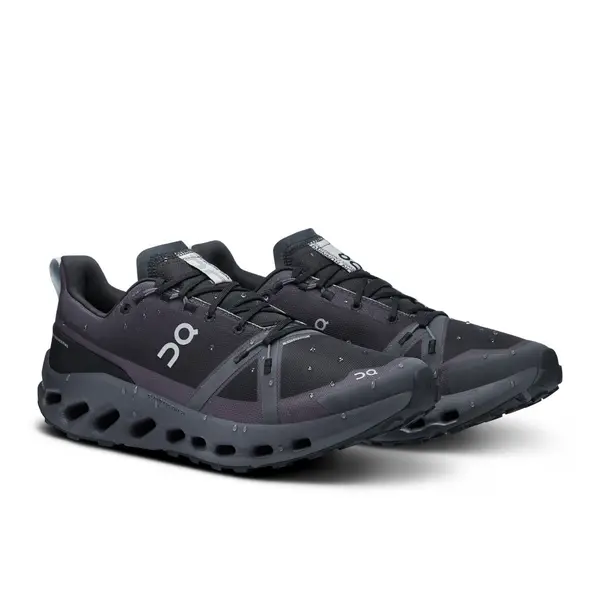 On Cloudsurfer Trail Waterproof Athletic Shoes - Black