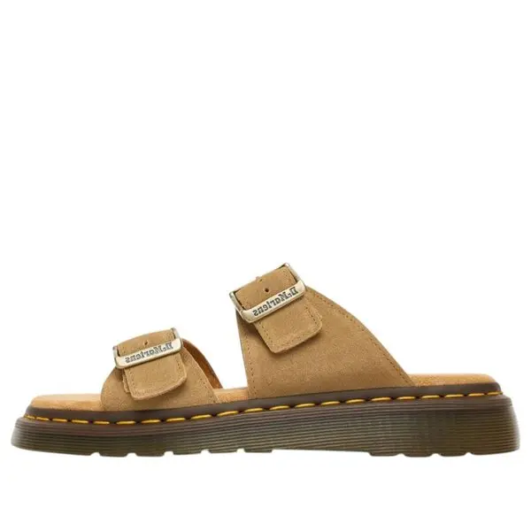 Dr. Martens Josef Suede Buckled Sandals - Savannah Tan