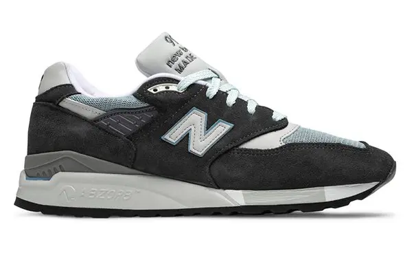 NEW BALANCE X Kith 998 "steel Blue" Made In Usa - Black/blue