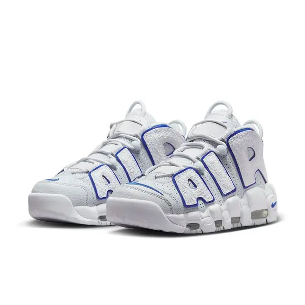 Nike More Uptempo Air High Top Sneakers - White/blue