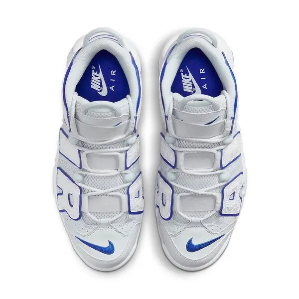 Nike More Uptempo Air High Top Sneakers - White/blue