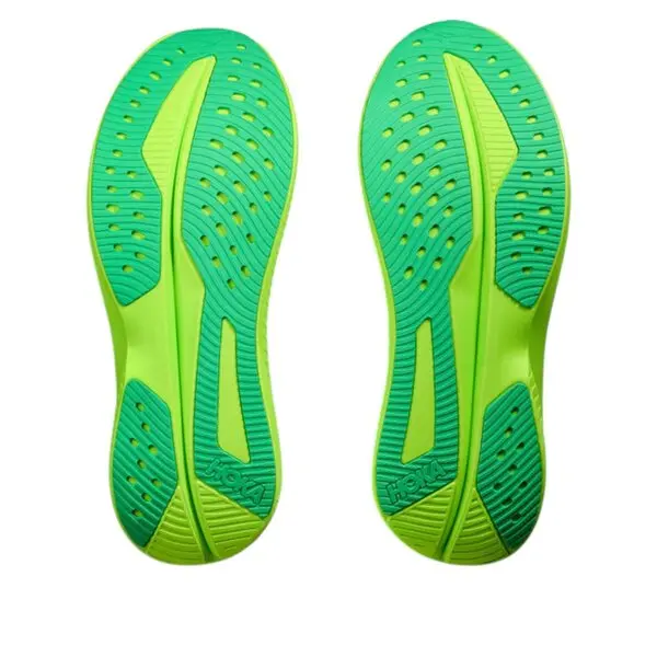 Hoka One One Mach 6 Athletic Sneakers - White/neon Lime