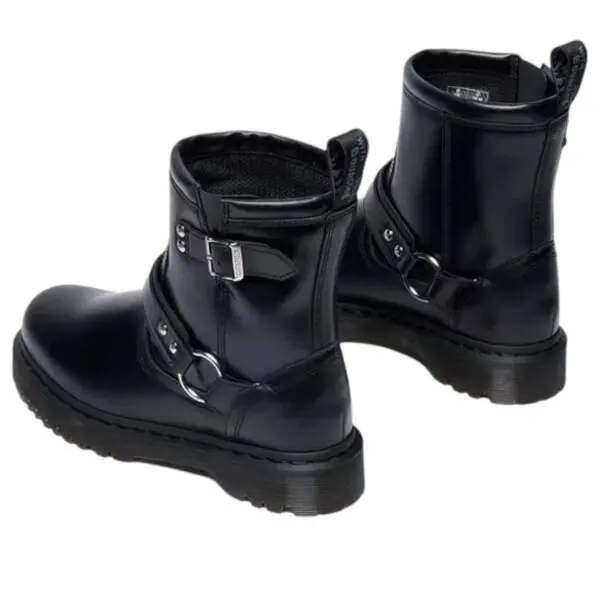 Dr. Martens Anistone Harness Leather Biker Boots