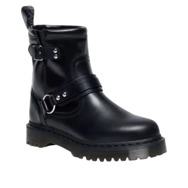 Dr. Martens Anistone Harness Leather Biker Boots