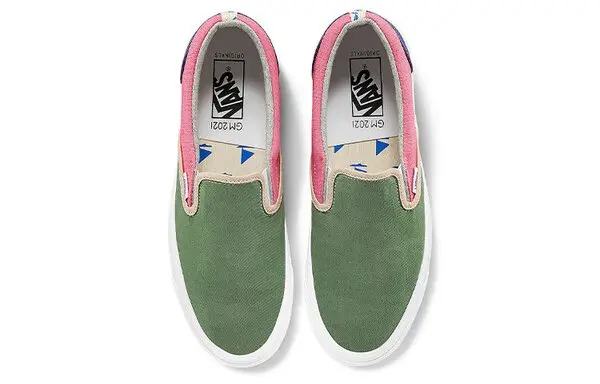 VANS Geoff Mcfetridge X Vault Og Classic Slip-on Lx 'transcentcoastal - Green/pink/blue
