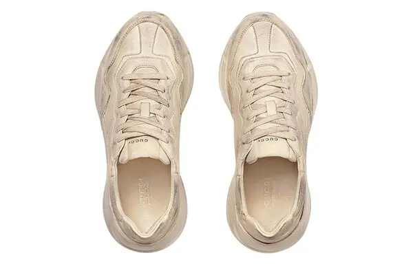 Gucci Rhyton Distressed Sneakers - Ivory