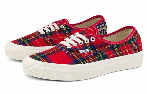 VANS Pendleton X Authentic 44 Dx Anaheim Factory Tartan Lace-up Sneakers - Red