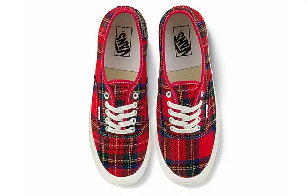 VANS Pendleton X Authentic 44 Dx Anaheim Factory Tartan Lace-up Sneakers - Red