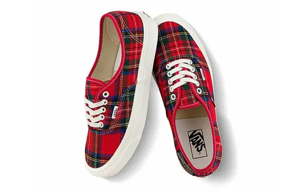 VANS Pendleton X Authentic 44 Dx Anaheim Factory Tartan Lace-up Sneakers - Red