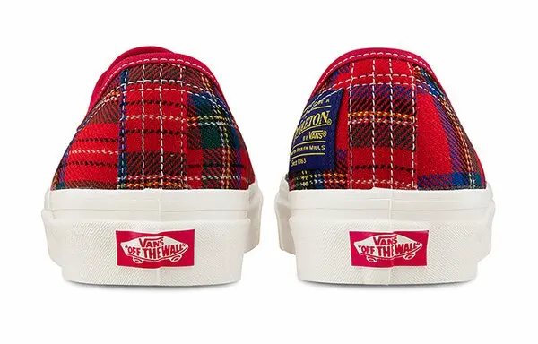 VANS Pendleton X Authentic 44 Dx Anaheim Factory Tartan Lace-up Sneakers - Red