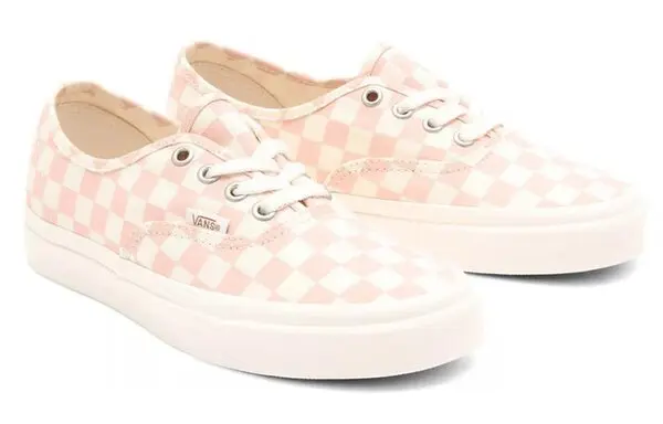 VANS Authentic Eco Theory Checkerboard Low Top Sneakers - Pink/blue