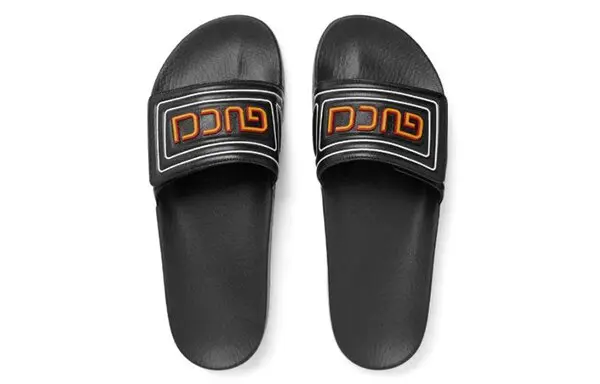 Gucci Slide Sandals With Embossed Logo