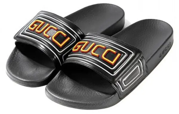 Gucci Slide Sandals With Embossed Logo