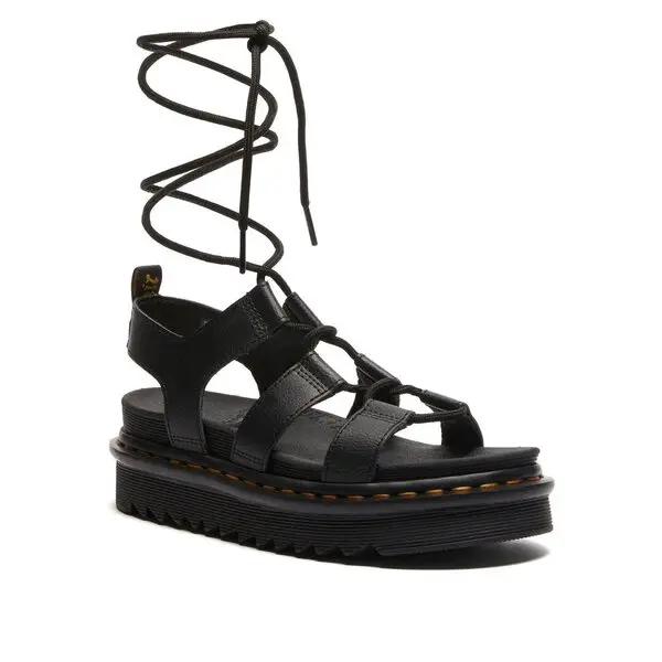 Dr. Martens Nartilla Athena Leather Gladiator Sandals - Black