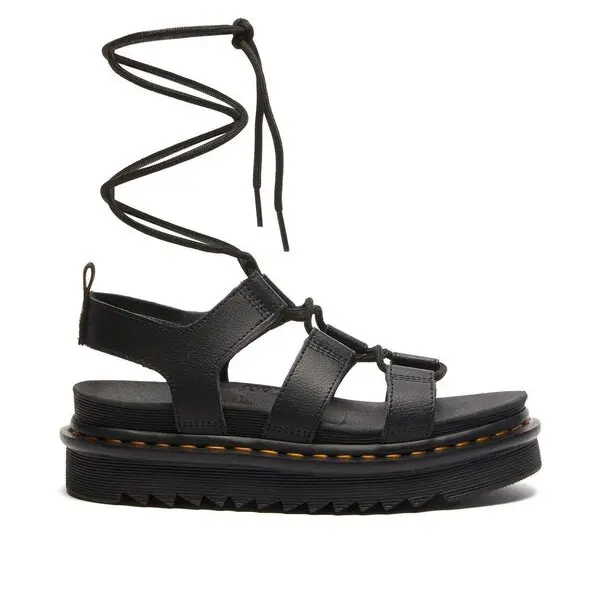 Dr. Martens Nartilla Athena Leather Gladiator Sandals - Black